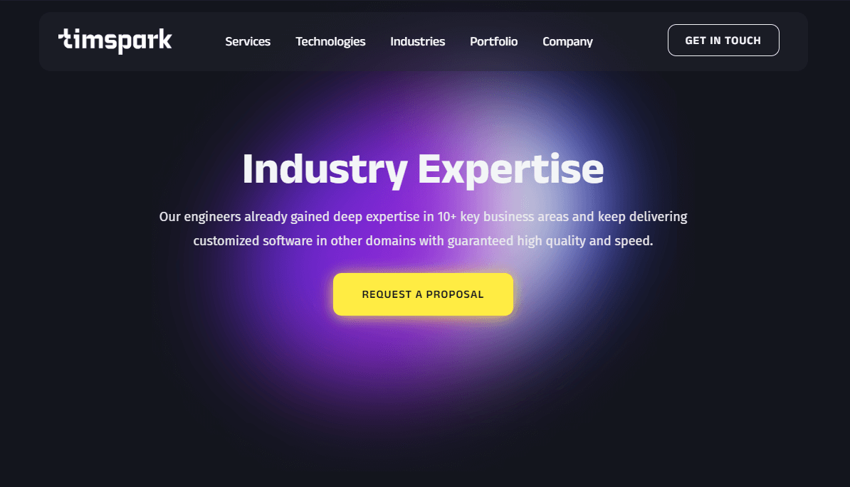 Industry Expertise | Timspark