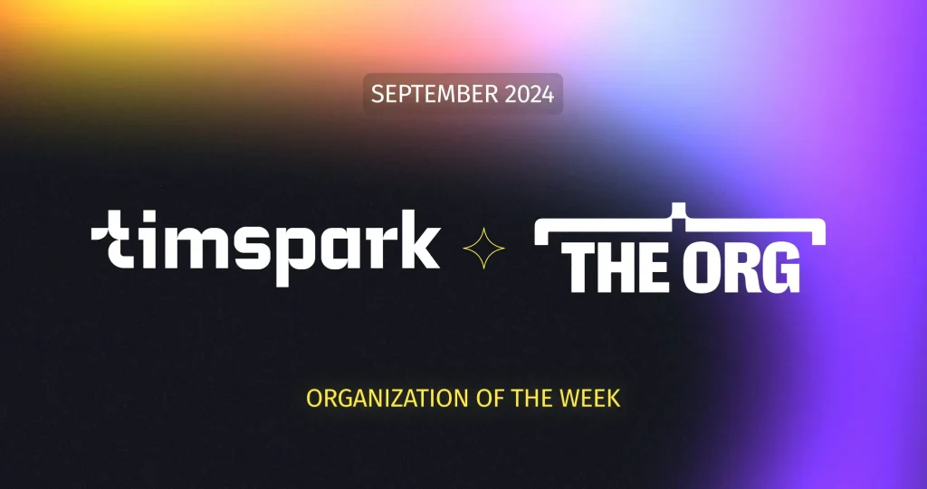 Timspark Named "Organization of the Week" by The Org